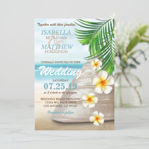 Wedding on the Beach | Invitations | Zazzle