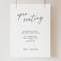 Wedding Open Seating Sign, Modern Sit Anywhere Foam Board | Zazzle