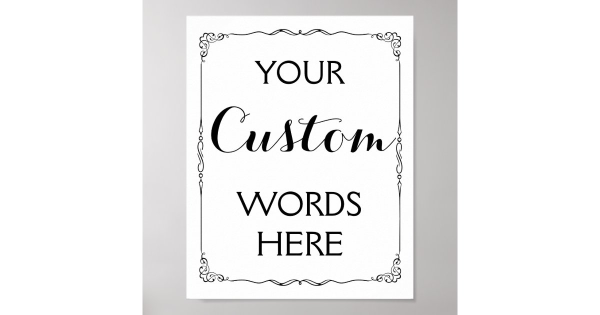 Wedding or Party Sign make your own custom | Zazzle
