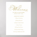 Wedding Order of Events Timeline Schedule Program Poster | Zazzle