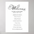 Wedding Order of Events Timeline Schedule Program Poster | Zazzle