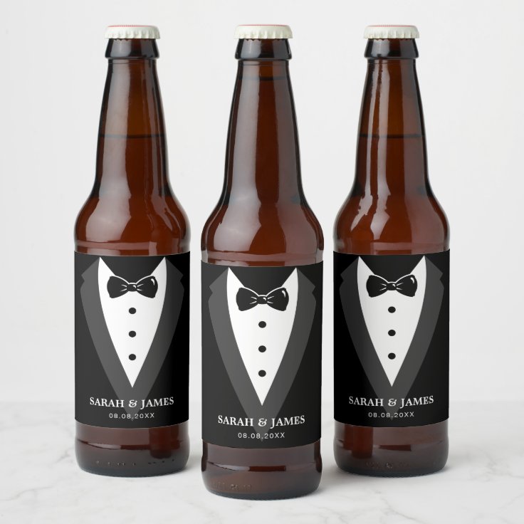 Wedding Party Beer Bottle Beer Bottle Label | Zazzle