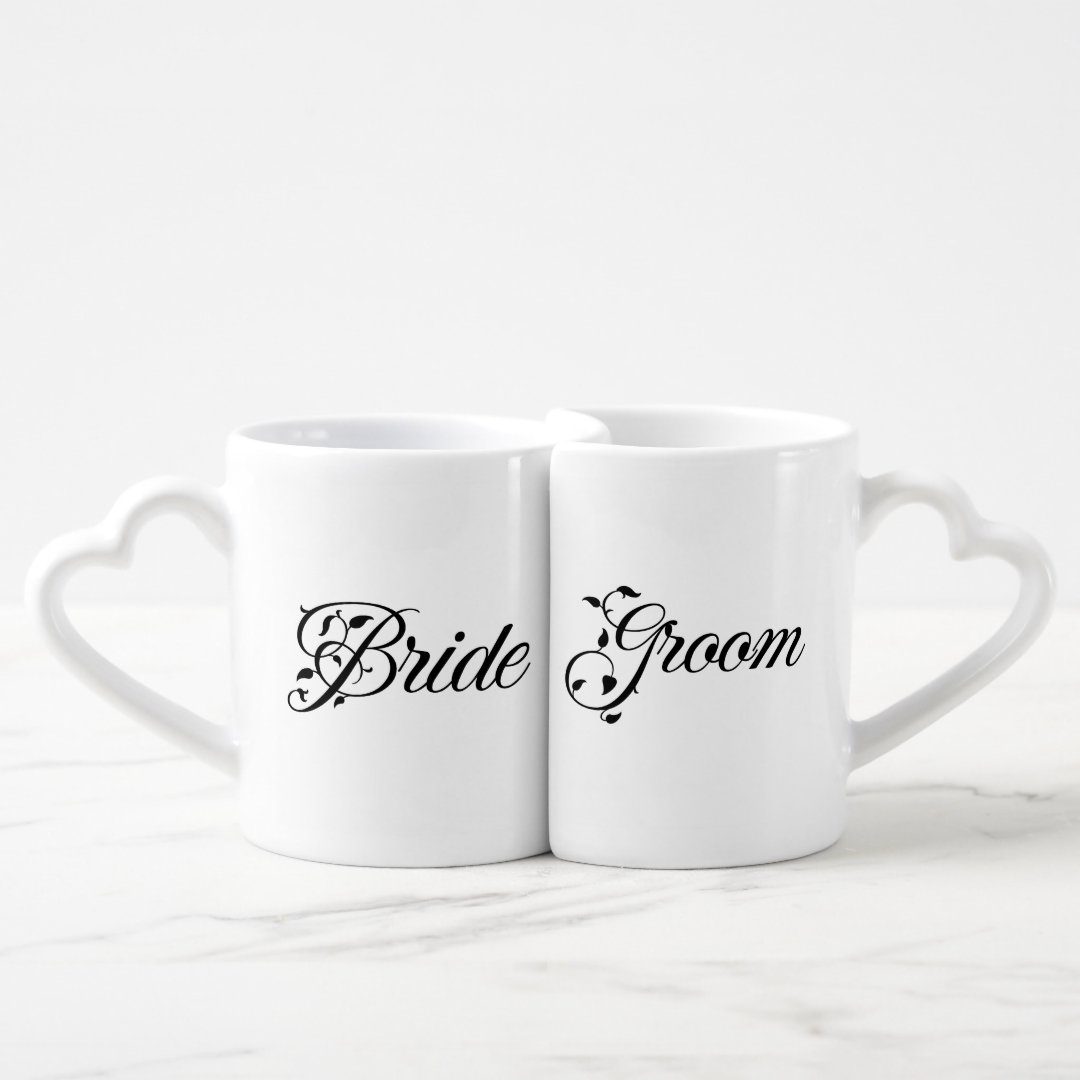 Wedding Party Bride & Groom Mug Set | Zazzle
