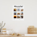 Wedding Party Game Where Were They Photo Guessing Poster | Zazzle