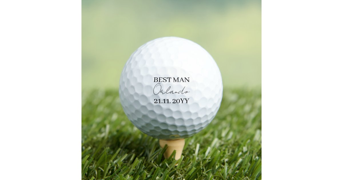 Wedding Party Gifts Best Man Golf Balls | Zazzle
