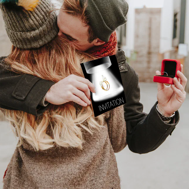 Wedding Party Golden Rings Modern Vip Invitation | Zazzle