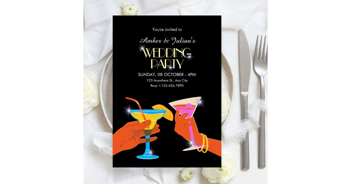 Wedding party invitation | Zazzle