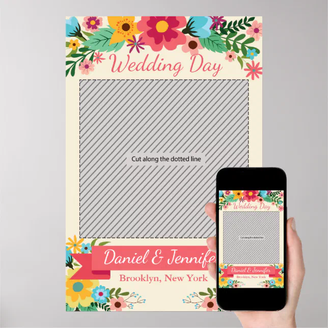 Wedding Party Prop Poster for Photo Booth | Zazzle