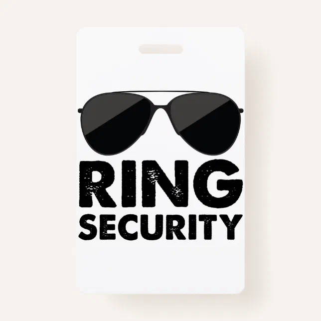 Wedding Party Ring Security Wedding Ring Badge | Zazzle