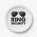 Wedding Party Ring Security Wedding Ring Paper Plates | Zazzle