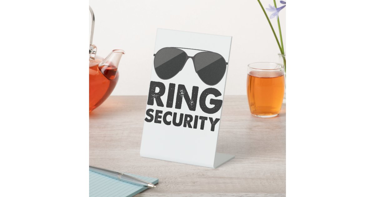 Wedding Party Ring Security Wedding Ring Pedestal Sign | Zazzle