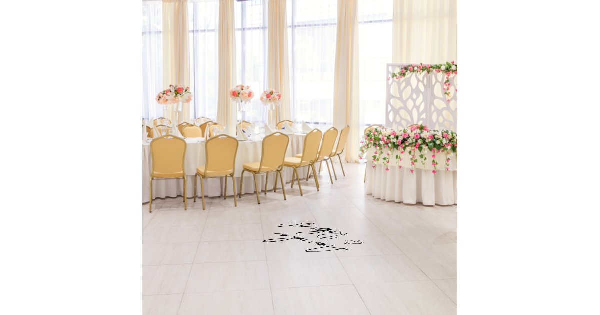 Wedding Personalised Name Floor Decal | Zazzle
