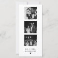 Wedding Photo Booth Strip Style Thank You Card | Zazzle