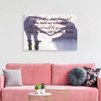 Wedding photo frame canvas print | Zazzle