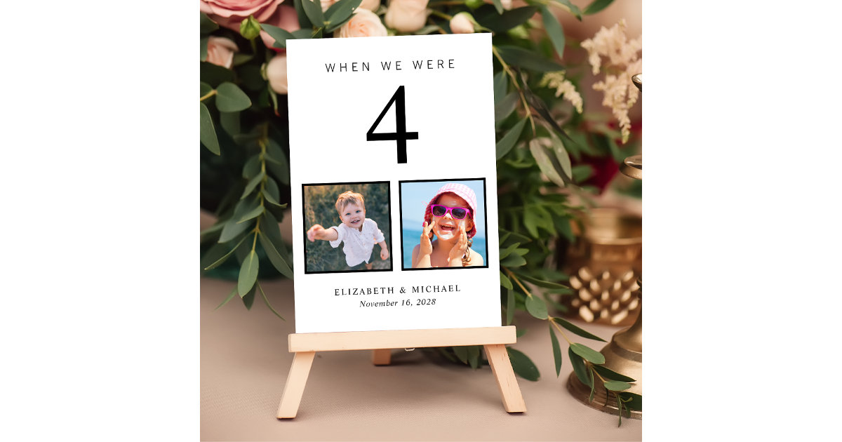 Wedding Photo Fun Table Number | Zazzle