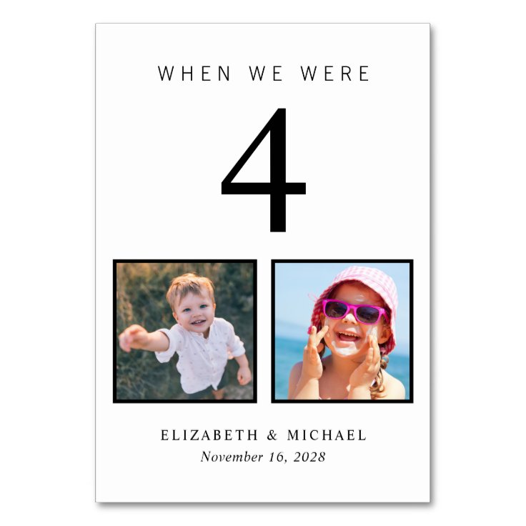 Wedding Photo Fun Table Number | Zazzle