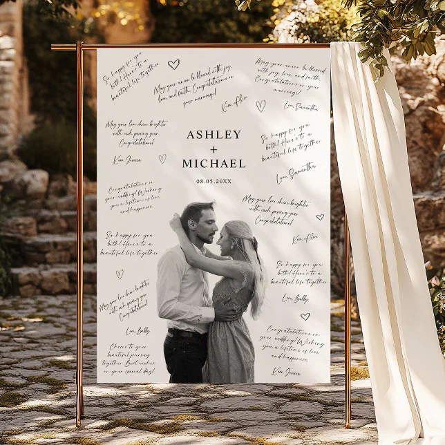 Wedding Photo Guest Signature Sign | Zazzle