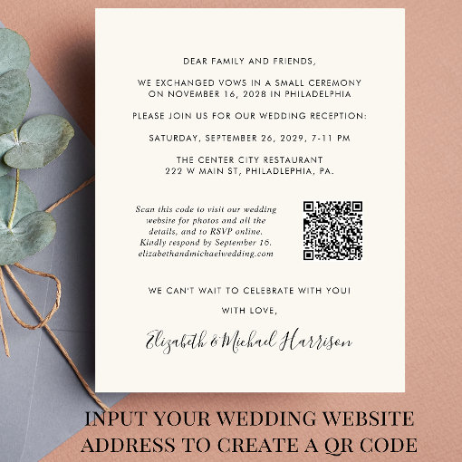 Wedding Photo Happily Ever After Party QR Code | Zazzle