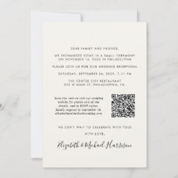 Wedding Photo Happily Ever After Party QR Code Announcement | Zazzle