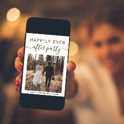 Wedding Photo Happily Ever After Party QR Code Announcement | Zazzle