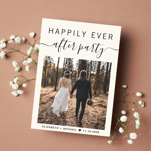 Wedding Photo Happily Ever After Party QR Code Announcement | Zazzle