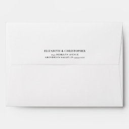 Wedding Photo Inside Return Address Envelope | Zazzle