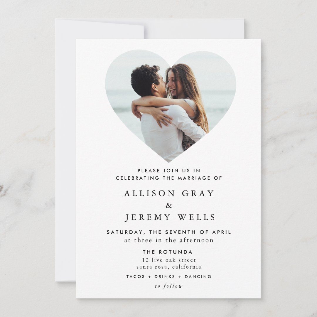 Wedding Photo Invitation | Zazzle