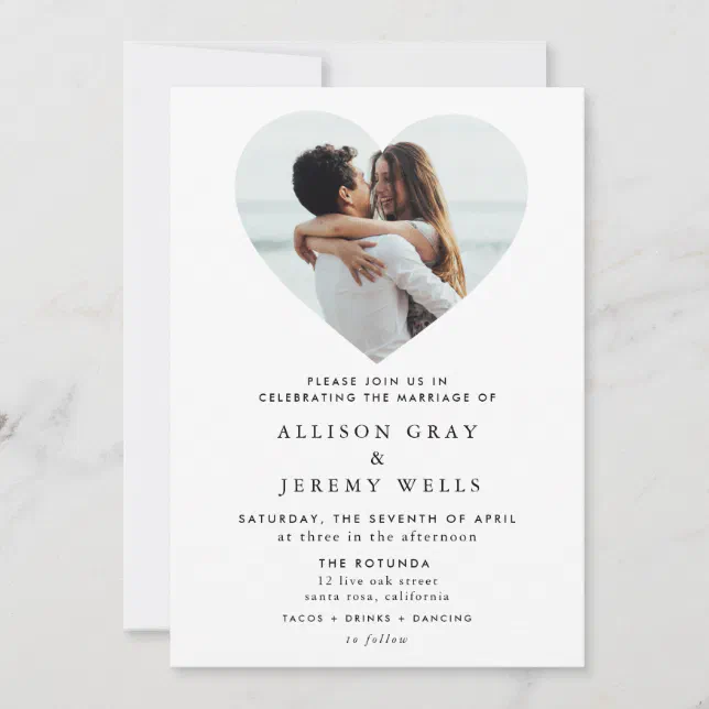 Wedding Photo Invitation | Zazzle