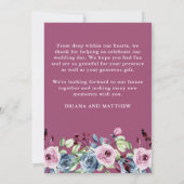 Wedding Photo Love and Thanks Card Navy Blue Wine | Zazzle
