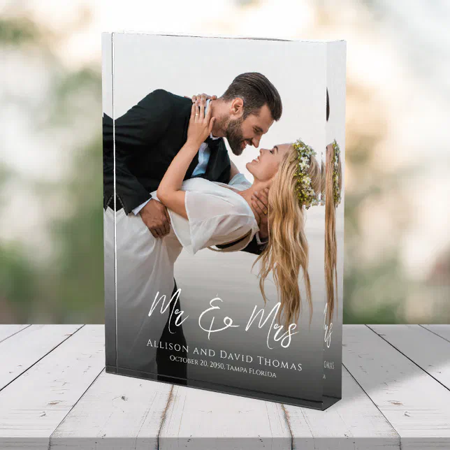 Wedding Photo Mr. and Mrs. Personalized | Zazzle