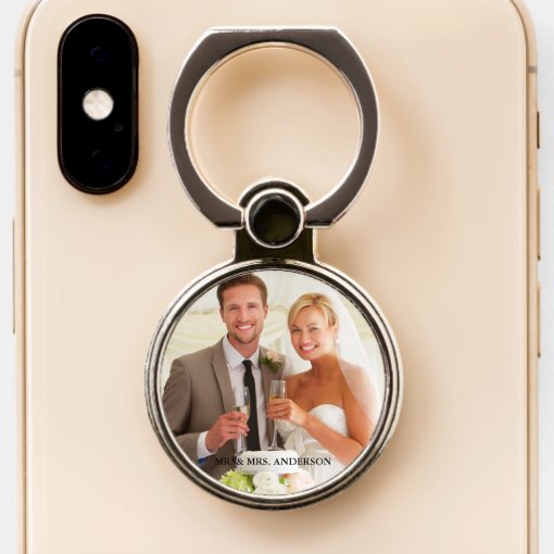 Wedding Photo Personalized Phone Ring Stand | Zazzle