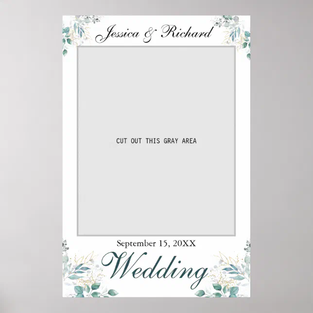 Wedding Photo Prop Poster | Zazzle