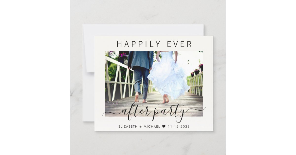Wedding Photo QR Code Happily Ever After Party | Zazzle