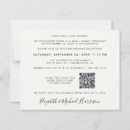 Wedding Photo QR Code Happily Ever After Party | Zazzle
