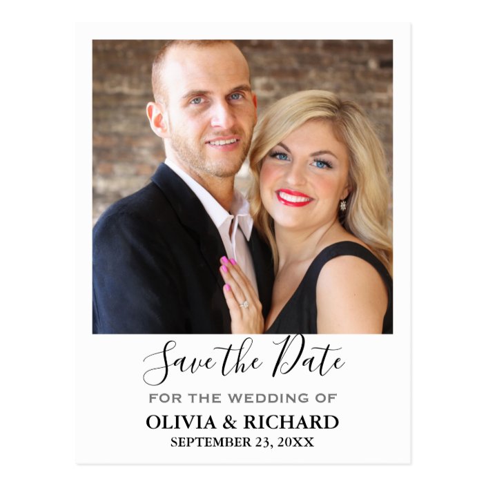 Wedding Photo Save The Date Announcement Postcard | Zazzle.com