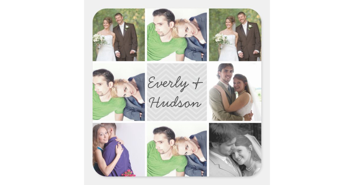 Wedding Photo Stickers | Zazzle