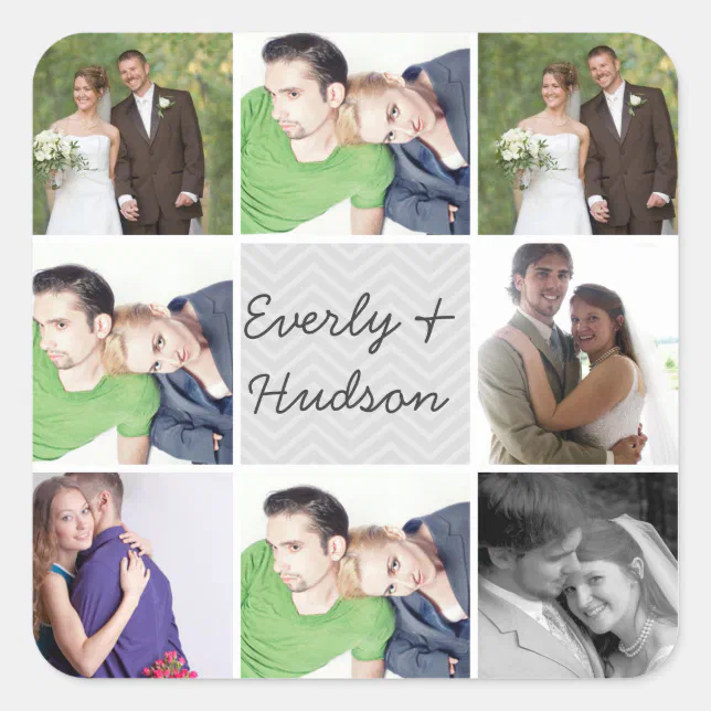 Wedding Photo Stickers | Zazzle