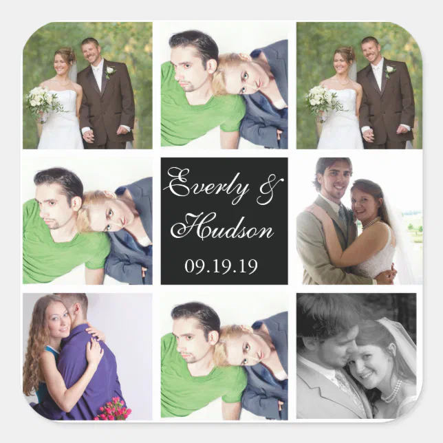 Wedding Photo Stickers | Zazzle