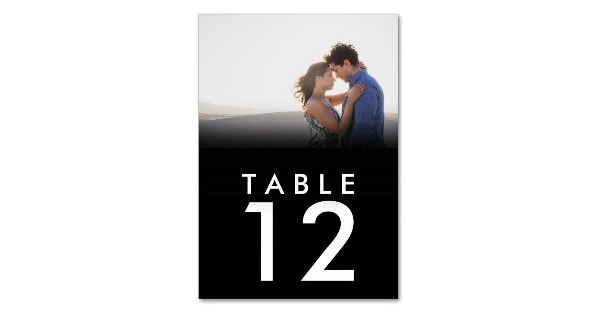 Wedding Photo Table Number Cards | Zazzle