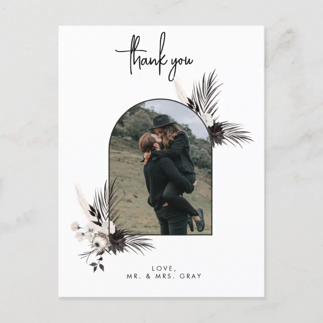 Wedding Photo Thank You Post Card | Zazzle