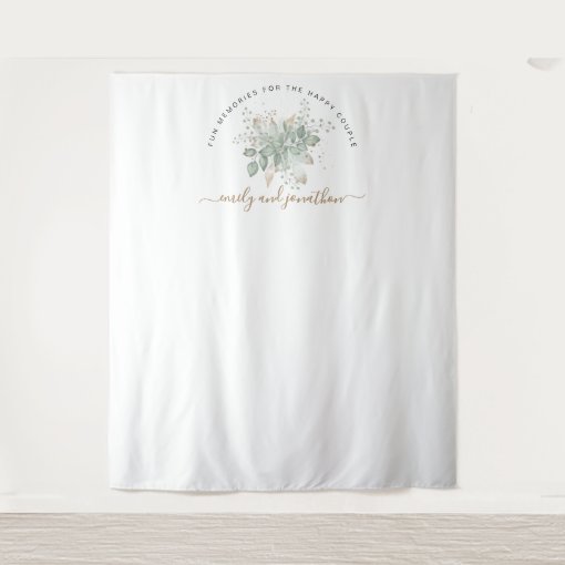 Wedding Photo White Backdrop Foliage Names | Zazzle