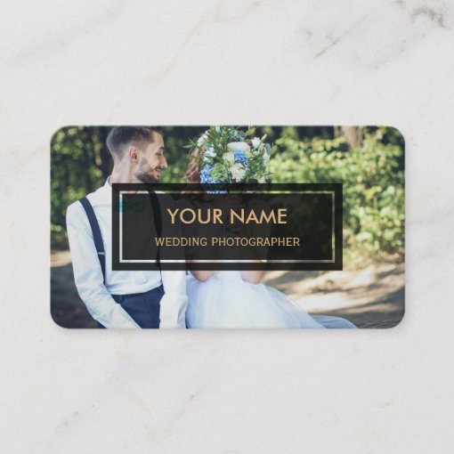 Wedding Photographer (Elegant Photo Overlay) Business Card | Zazzle