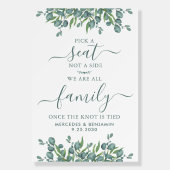 Wedding Pick A Seat Personalized Eucalyptus Foam Board | Zazzle