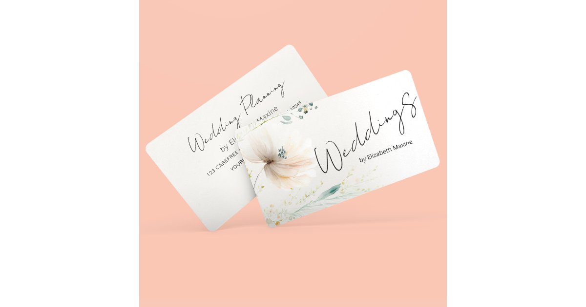 Wedding Planner Modern Boho Business Card | Zazzle