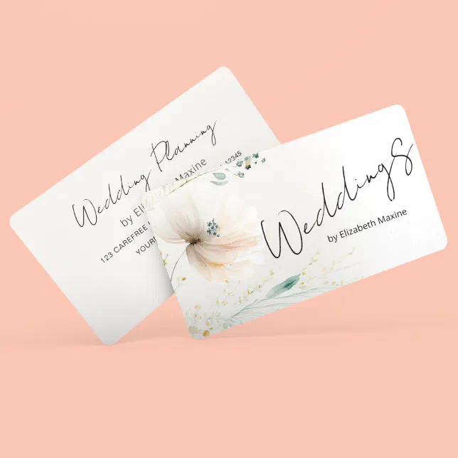 Wedding Planner Modern Boho Business Card | Zazzle