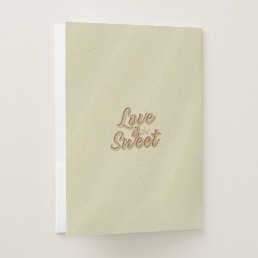 Wedding Planner Summer Sea Beach Starfish Seashell Pocket Folder | Zazzle