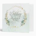 Wedding Planner to Match Eucalyptus Greenery Theme 3 Ring Binder | Zazzle