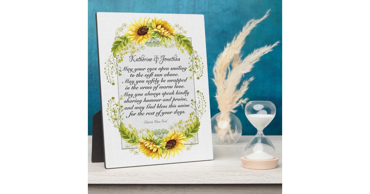 Wedding Poem Plaque | Zazzle