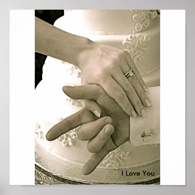 Wedding Poster "I Love You" | Zazzle