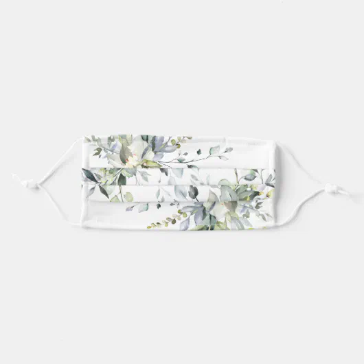 Wedding Pretty Floral Face Mask | Zazzle